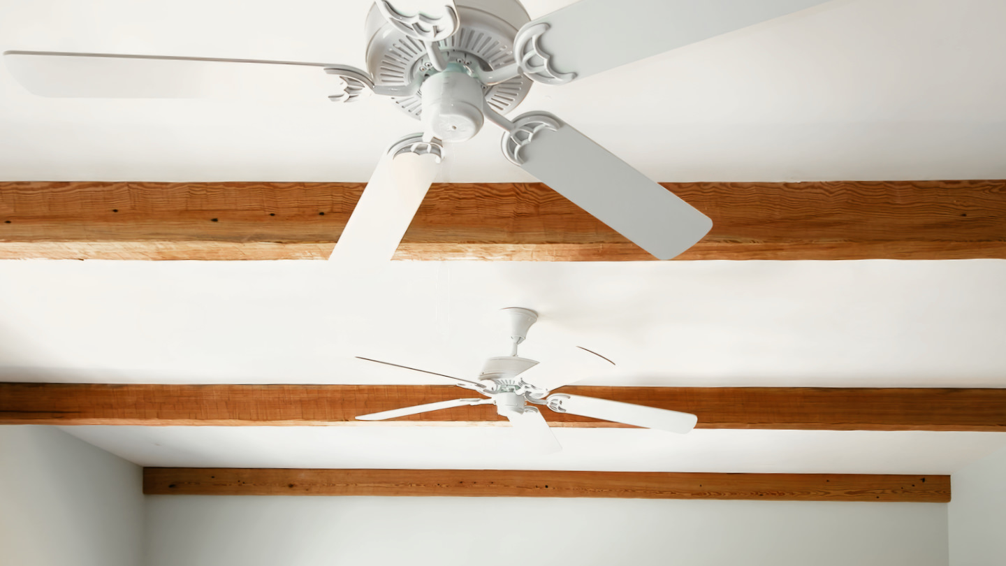 Hand Hewn Beams Bedroom Ceiling - E. T. Moore